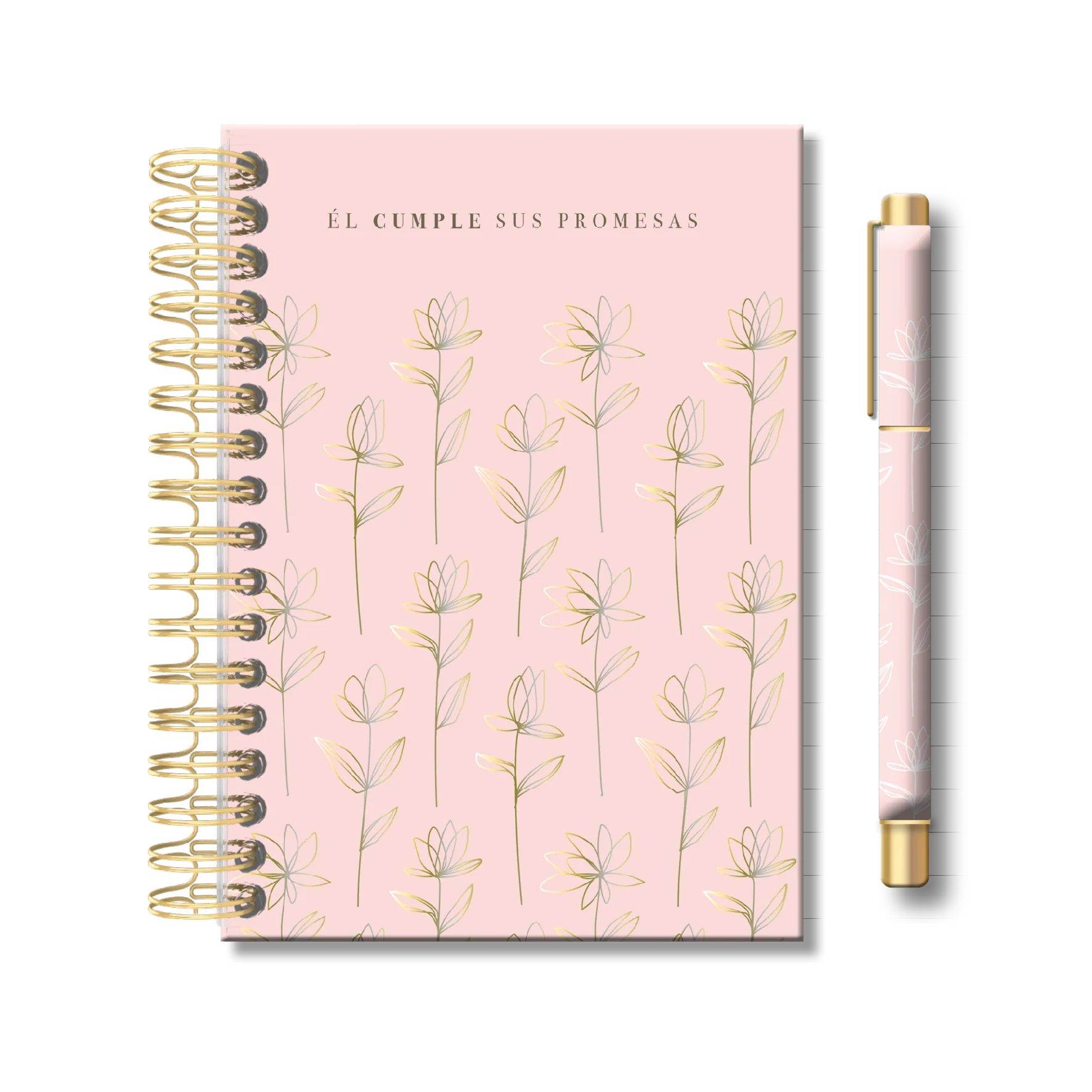Set de libreta con lapicero rosada| Cumple sus promesas – Everything Faith